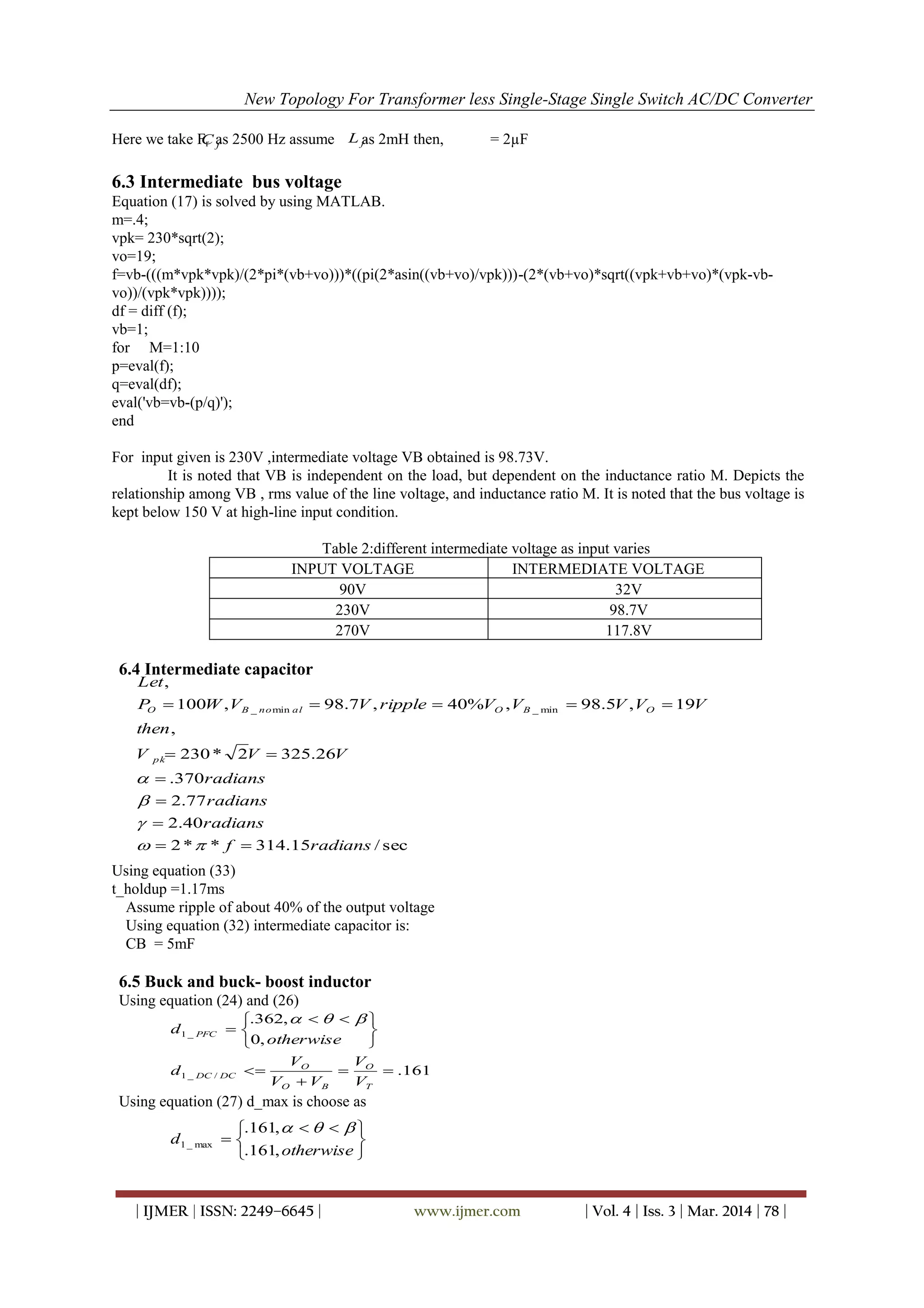 New Topology for Transformer less Single Stage -Single Switch AC/DC Converter | PDF