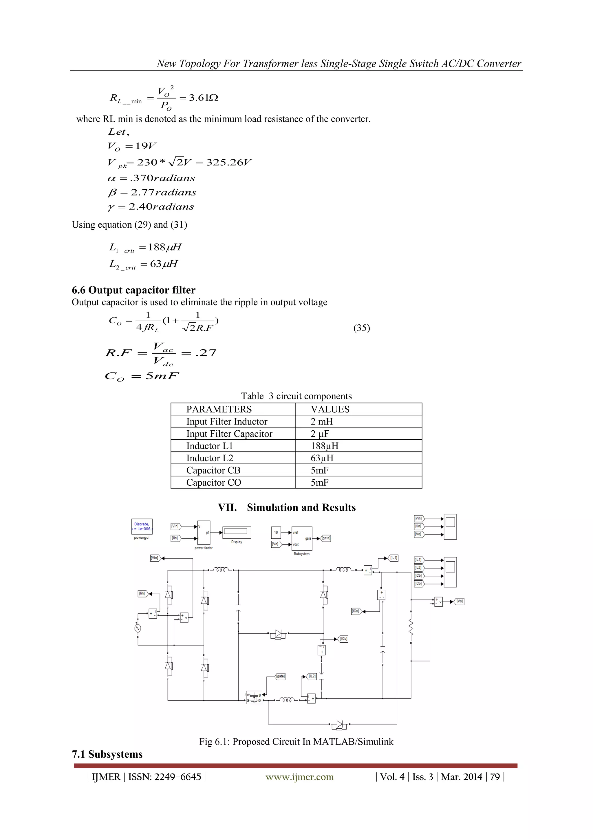 New Topology for Transformer less Single Stage -Single Switch AC/DC Converter | PDF