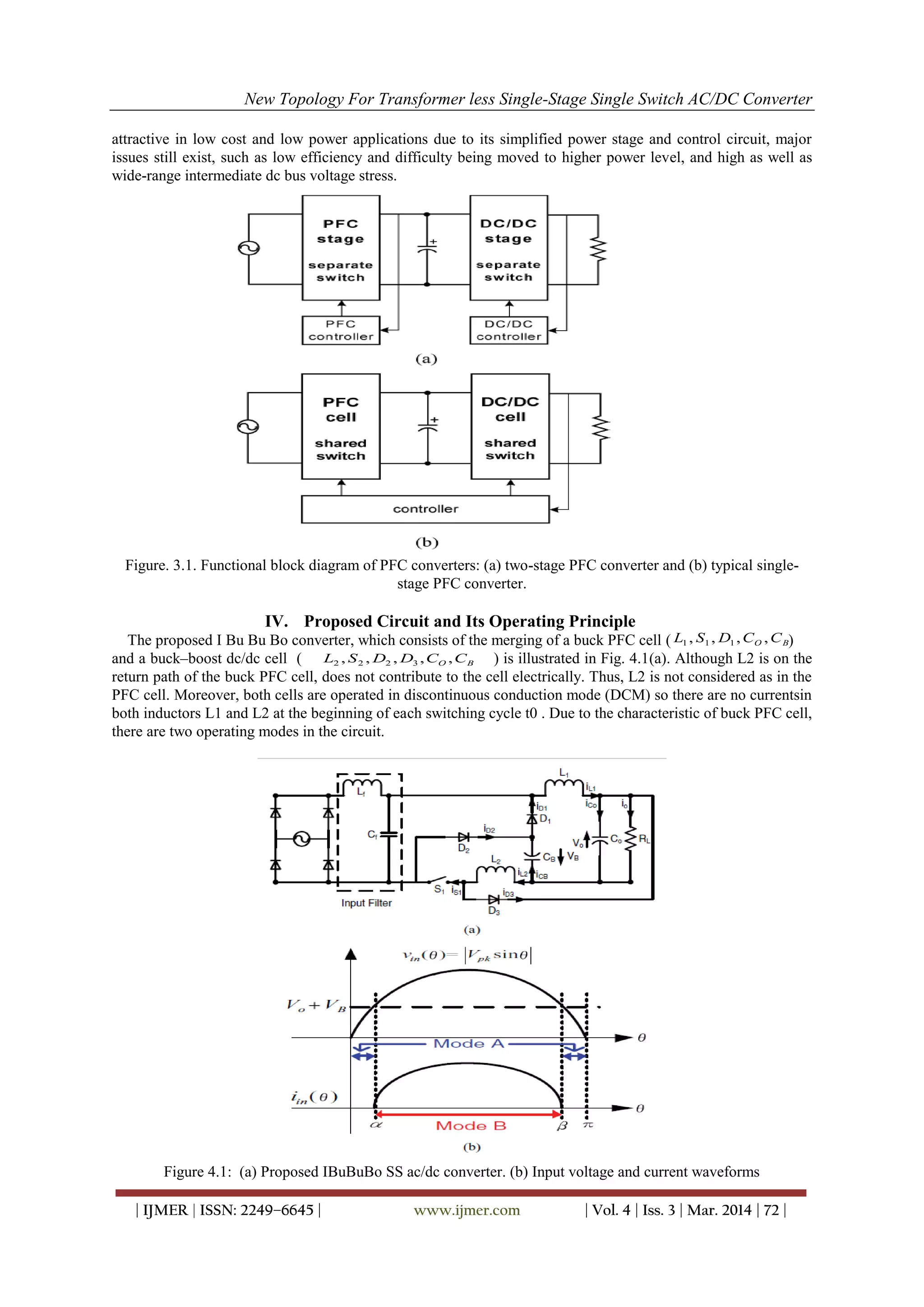 New Topology for Transformer less Single Stage -Single Switch AC/DC Converter | PDF