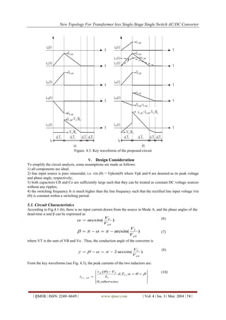 New Topology for Transformer less Single Stage -Single Switch AC/DC Converter | PDF