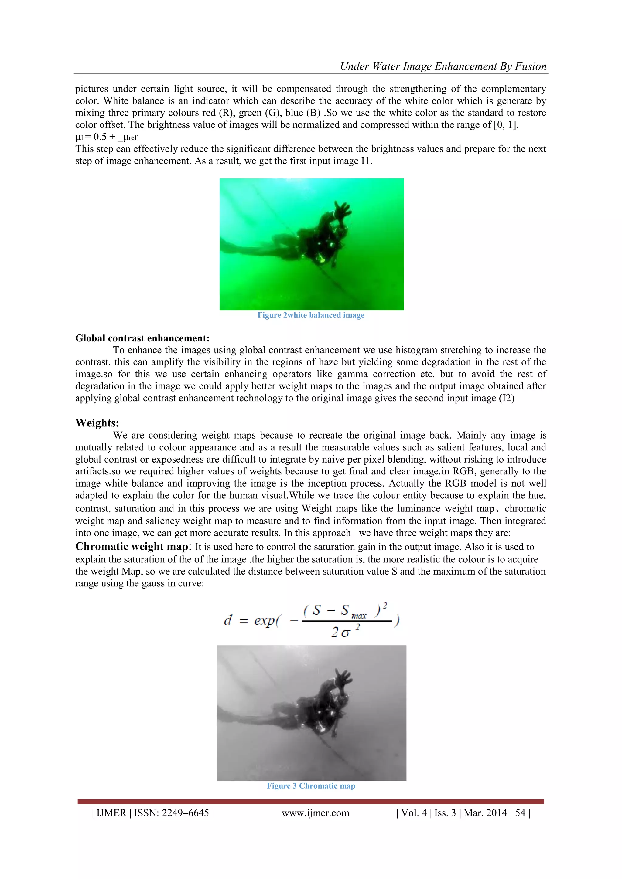 Under Water Image Enhancement by Fusion | PDF