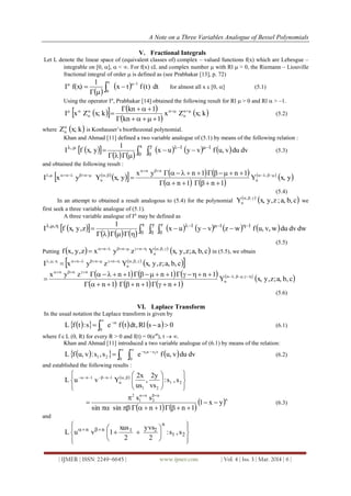 A Note on a Three Variables Analogue of Bessel Polynomials | PDF