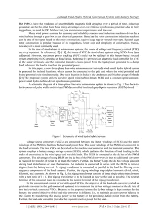 Isolated Wind Hydro Hybrid Generation System with Battery Storage | PDF