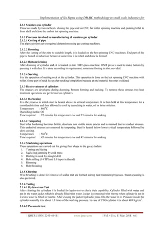 Implementation of Six Sigma Using DMAIC Methodology in Small Scale ...