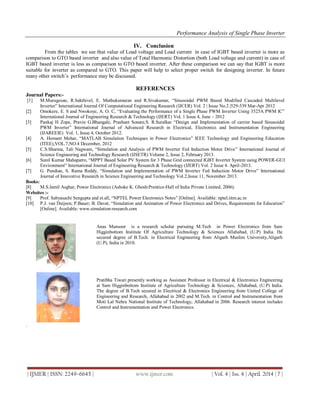 Performance Analysis of Single Phase Inverter | PDF | Computer Software and Applications | Computing