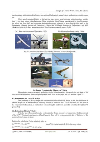 Design of Coaxial Rotor Micro Air Vehicle | PDF