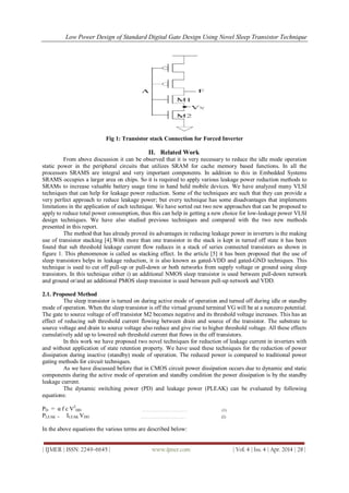 Low Power Design of Standard Digital Gate Design Using Novel Sleep Transistor Technique | PDF
