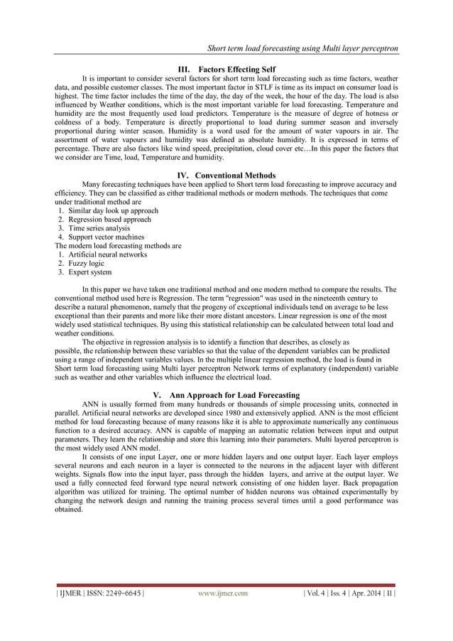 Short Term Load Forecasting Using Multi Layer Perceptron | PDF