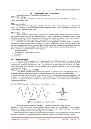 Speech Compression Using Wavelets | PDF