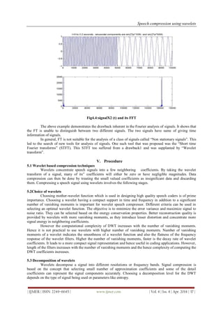 Speech Compression Using Wavelets | PDF