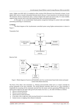 Accelerometer based Robot control using Renesas Microcontroller | PDF