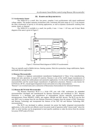 Accelerometer based Robot control using Renesas Microcontroller | PDF