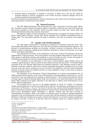An Analytical Study of International Standards on Minority Rights | PDF