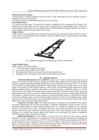 Structural Analysis of Ladder Chassis Frame for Jeep Using Ansys | PDF ...