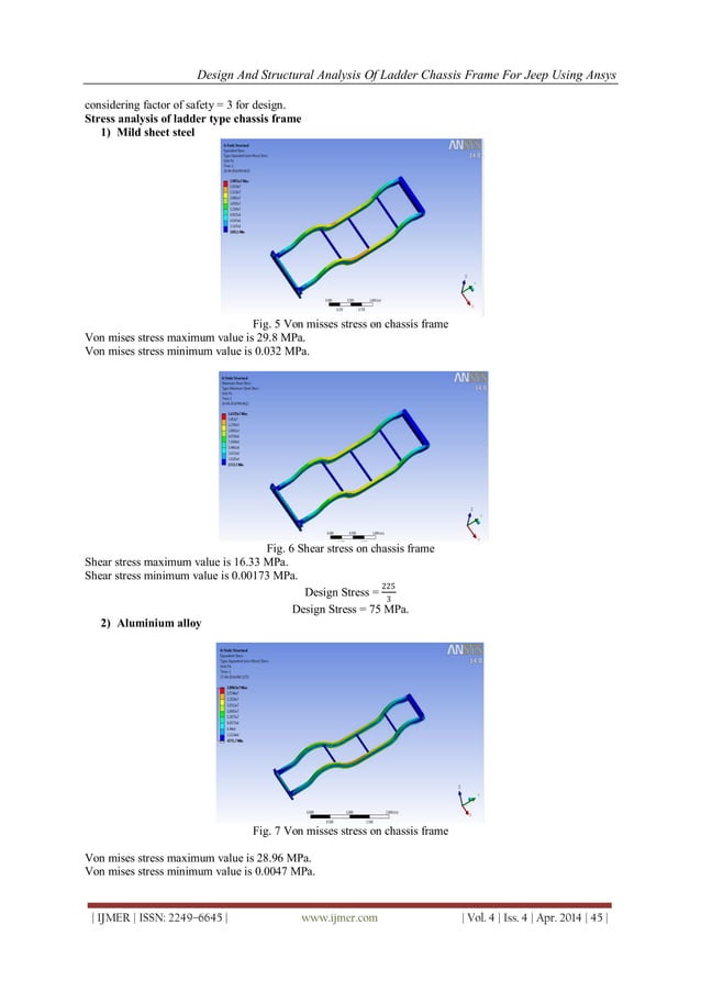 Structural Analysis of Ladder Chassis Frame for Jeep Using Ansys | PDF ...