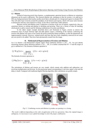 Noise Removal with Morphological Operations Opening and Closing Using Erosion and Dilation | PDF