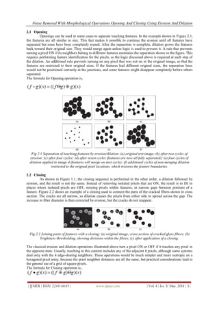 Noise Removal with Morphological Operations Opening and Closing Using Erosion and Dilation | PDF