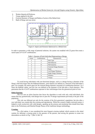 Optimization of Bolted Joints for Aircraft Engine Using Genetic Algorithms | PDF