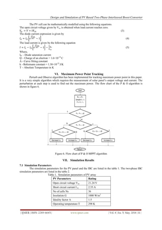 Design and Simulation of PV Based Two-Phase Interleaved Boost Converter | PDF