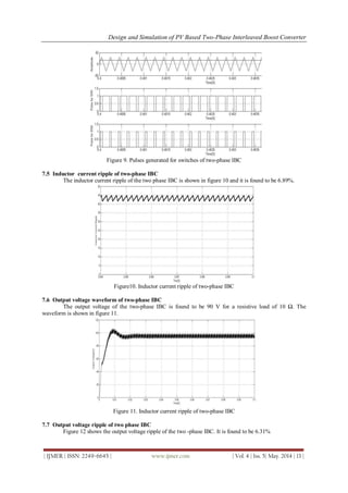 Design and Simulation of PV Based Two-Phase Interleaved Boost Converter ...