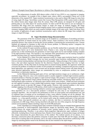 Enhance Example-Based Super Resolution to Achieve Fine Magnification of Low Resolution Images ...