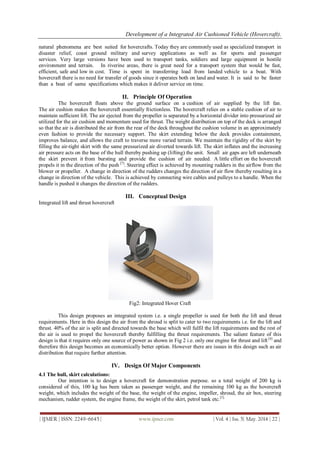 Development of a Integrated Air Cushioned Vehicle (Hovercraft) | PDF
