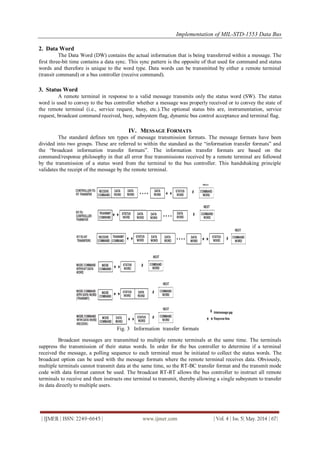 Implementation of MIL-STD-1553 Data Bus | PDF