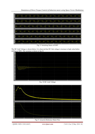 Simulation of Direct Torque Control of Induction motor using Space Vector Modulation Methodology ...