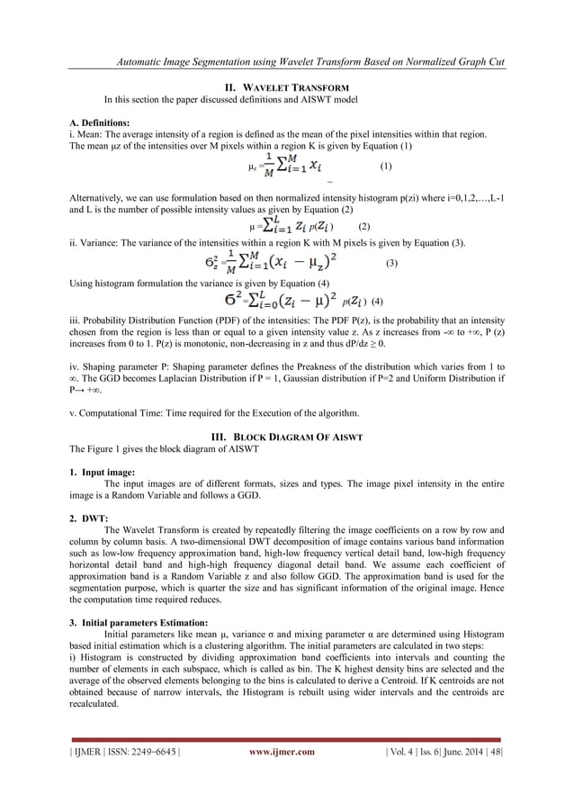 Automatic Image Segmentation Using Wavelet Transform Based On Normalized Graph Cut | PDF