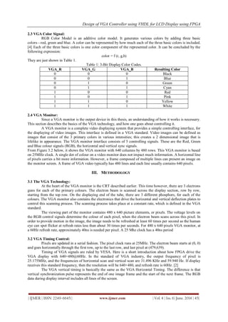 Design of VGA Controller using VHDL for LCD Display using FPGA | PDF