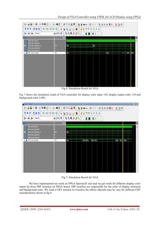 Design of VGA Controller using VHDL for LCD Display using FPGA | PDF