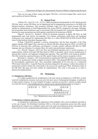 Design of Multiplier Less 32 Tap FIR Filter using VHDL | PDF