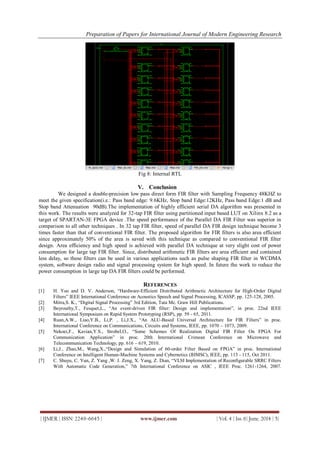 Design of Multiplier Less 32 Tap FIR Filter using VHDL | PDF