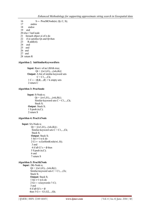 Enhanced Methodology for supporting approximate string search in Geospatial data | PDF