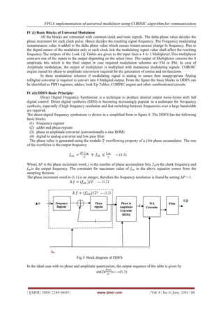 FPGA implementation of universal modulator using CORDIC algorithm for communication applications ...