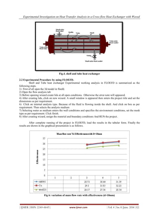 Experimental Investigation on Heat Transfer Analysis in a Cross flow ...