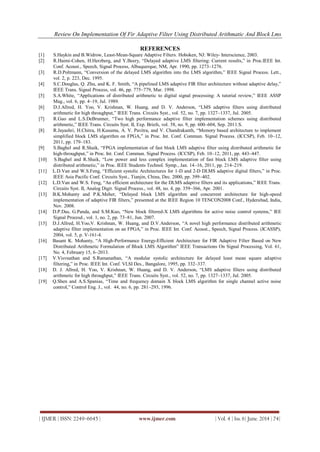 Review on Implementation of Fir Adaptive Filter Using Distributed Arithmatic and Block Lms ...