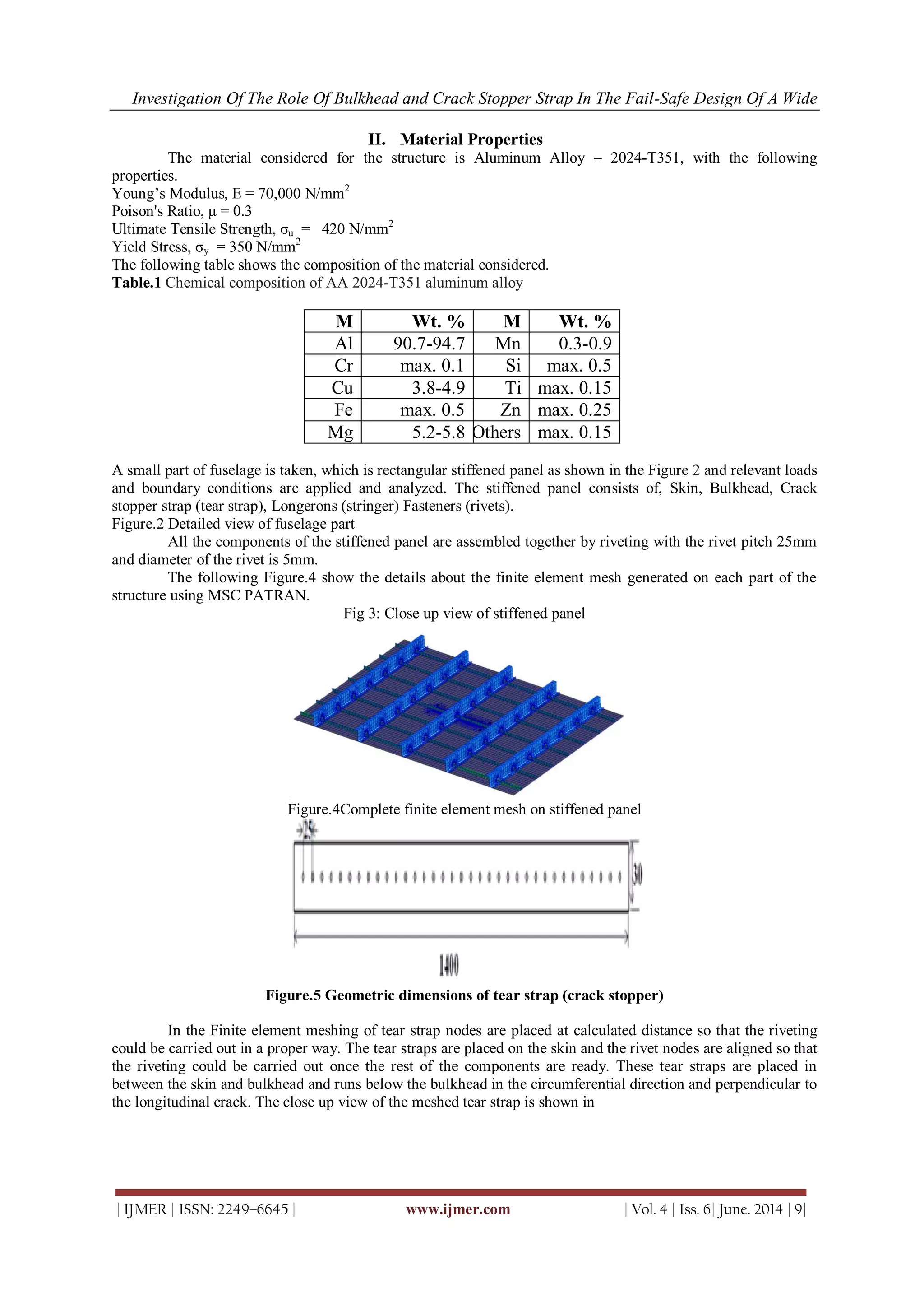 Investigation of the Role of Bulkhead and Crack Stopper Strap in the ...