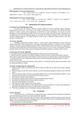 Optimization of Cutting Parameters Using Genetic Algorithm and Particle Swarm Optimization | PDF