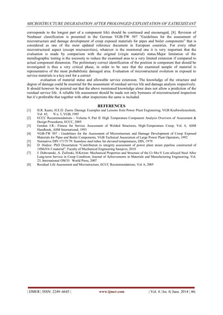 Microstructure Degradation after Prolonged Exploitation of ...