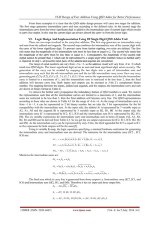 VLSI Design of Fast Addition Using QSD Adder for Better Performance | PDF