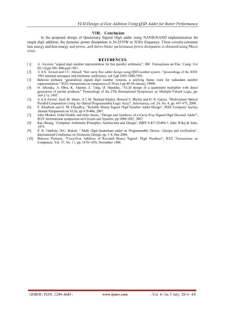 VLSI Design of Fast Addition Using QSD Adder for Better Performance | PDF