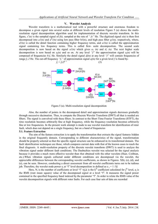 Applications of Artificial Neural Network and Wavelet Transform For Condition Monitoring of the ...