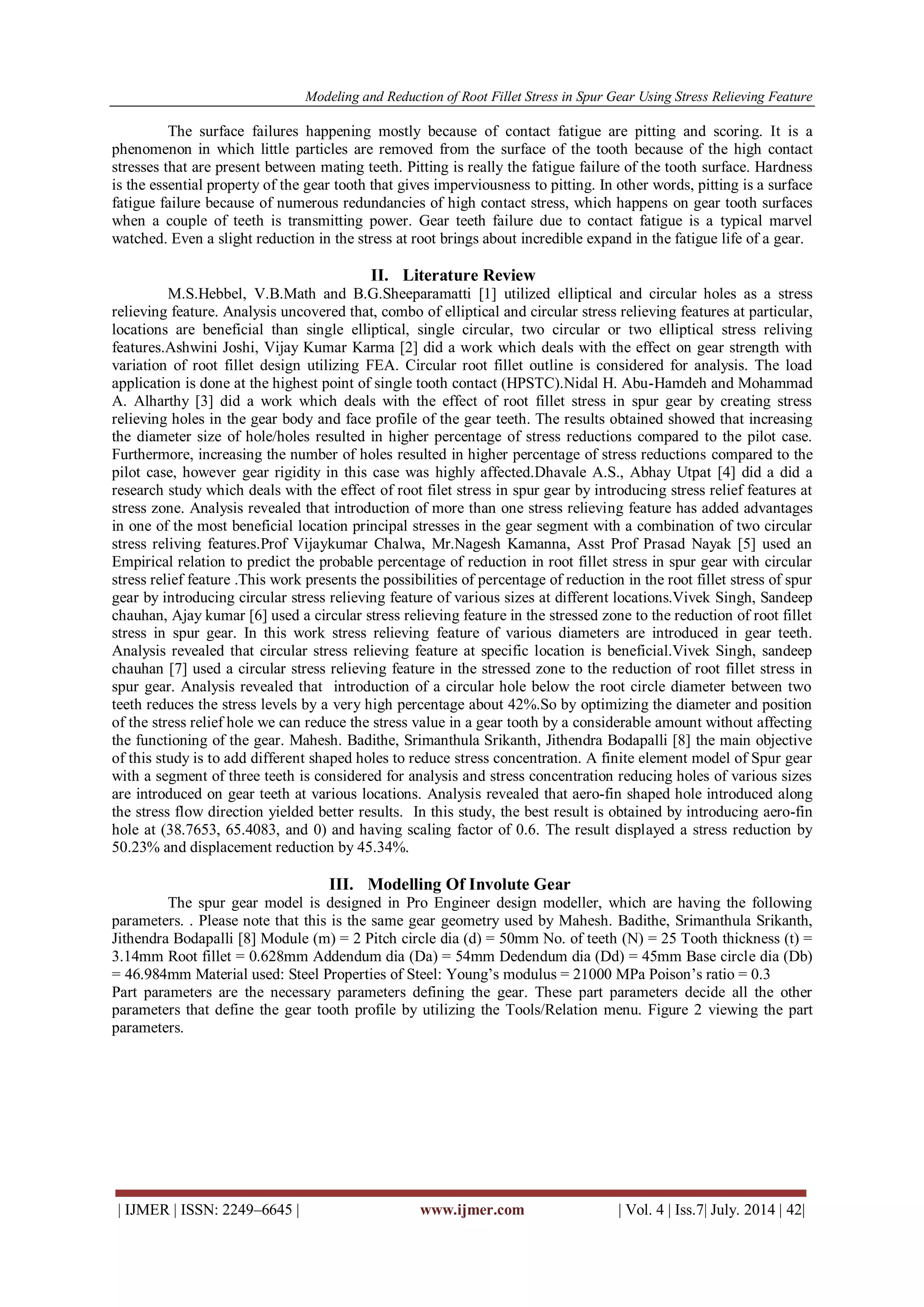 Modeling and Reduction of Root Fillet Stress in Spur Gear Using Stress ...