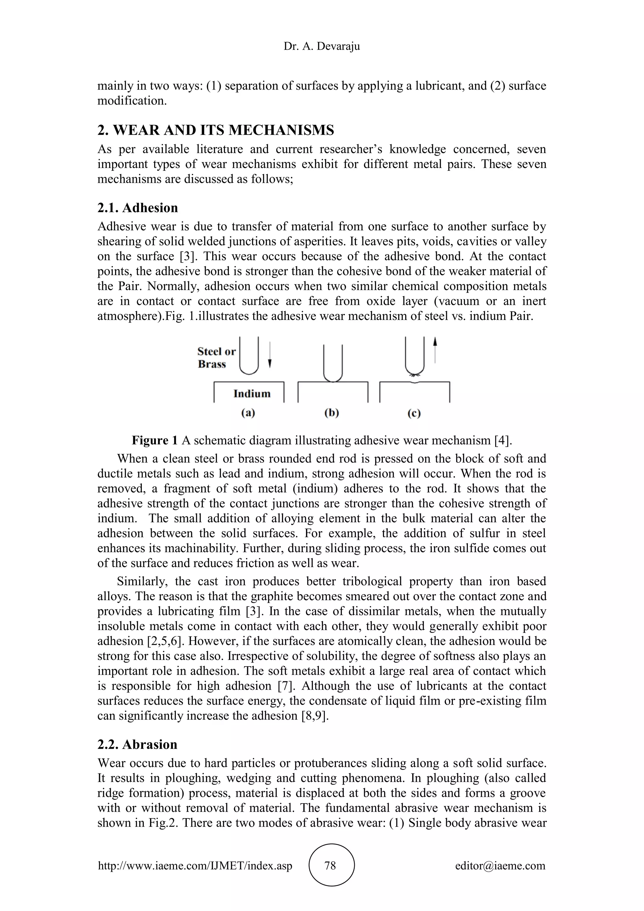 A CRITICAL REVIEW ON DIFFERENT TYPES OF WEAR OF MATERIALS | PDF