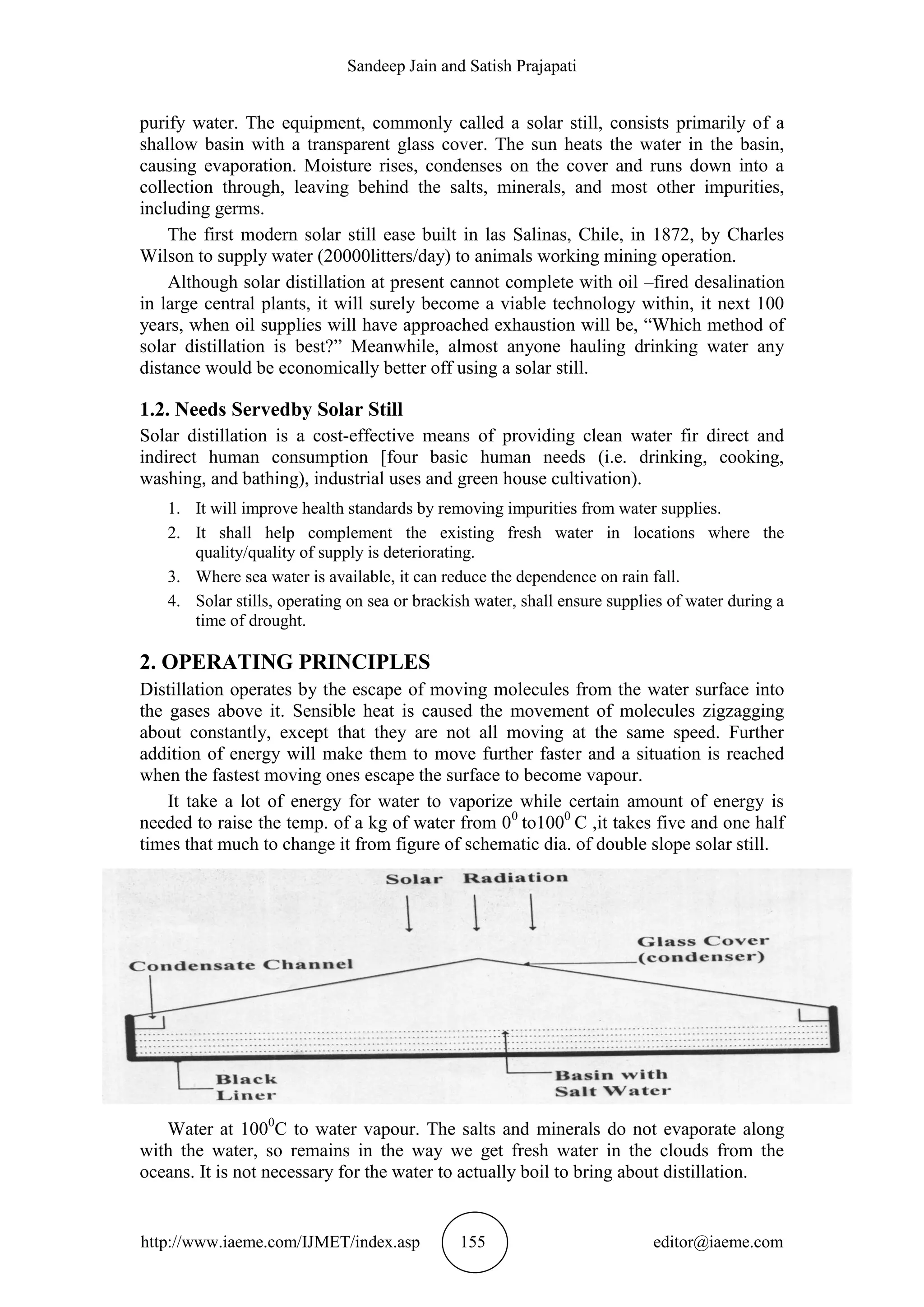 SOLAR DISTILLATION SYSTEM | PDF