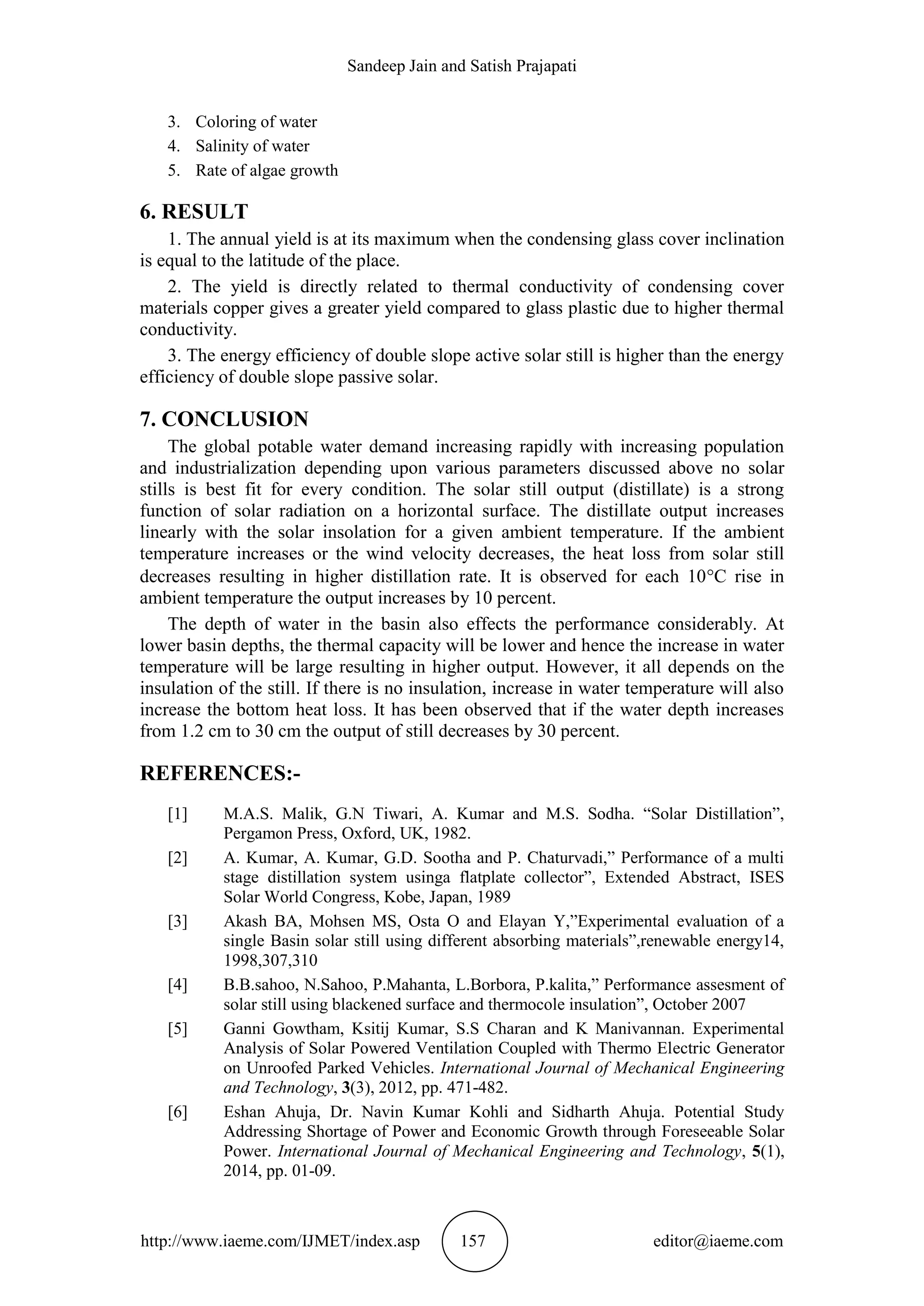 SOLAR DISTILLATION SYSTEM | PDF