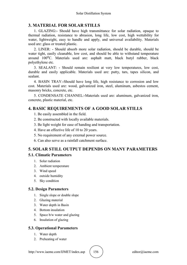 SOLAR DISTILLATION SYSTEM | PDF