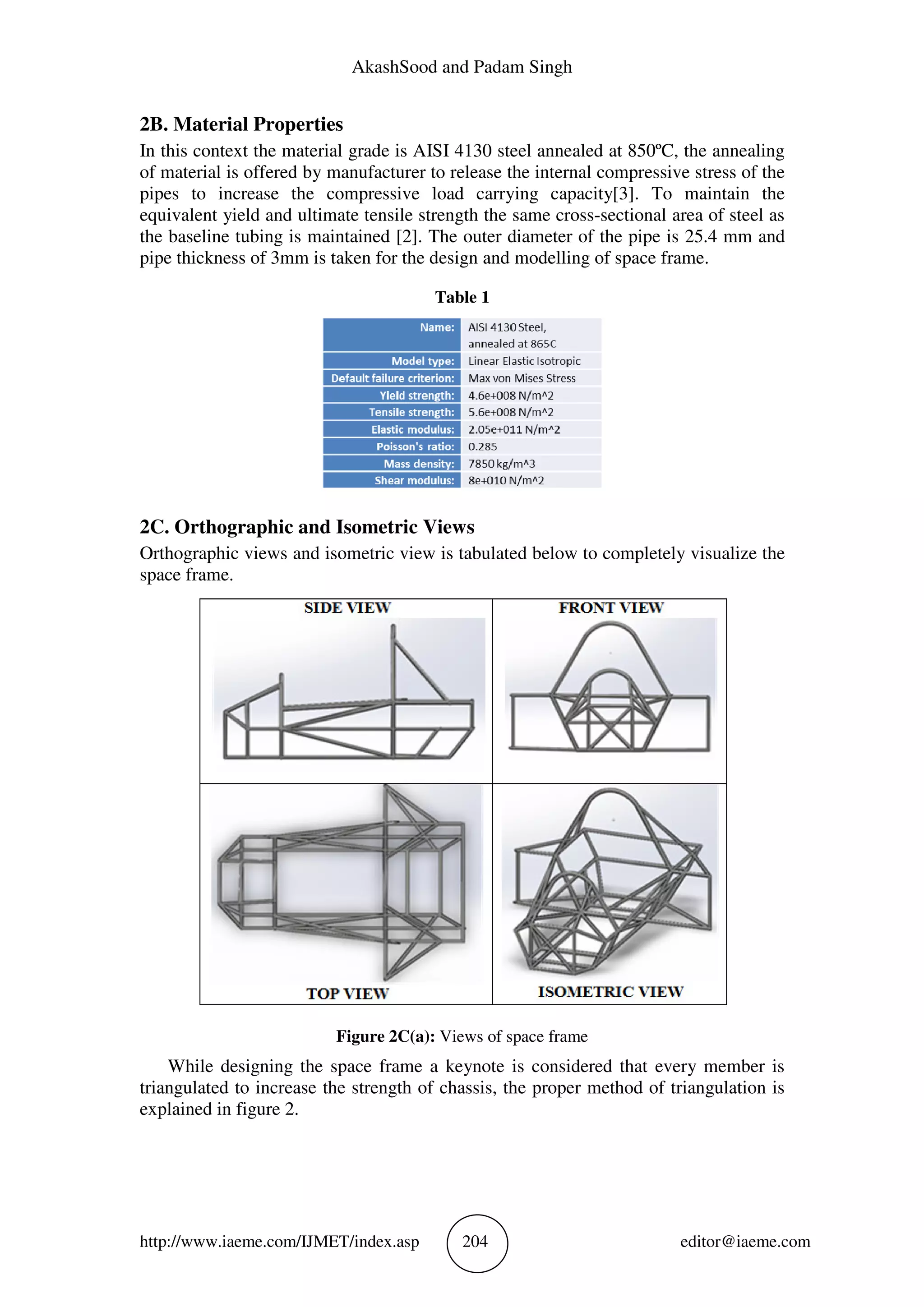 ANALYSIS OF SPACE FRAME OF FORMULA SAE AT HIGH SPEED WITH ERGONOMIC AND ...