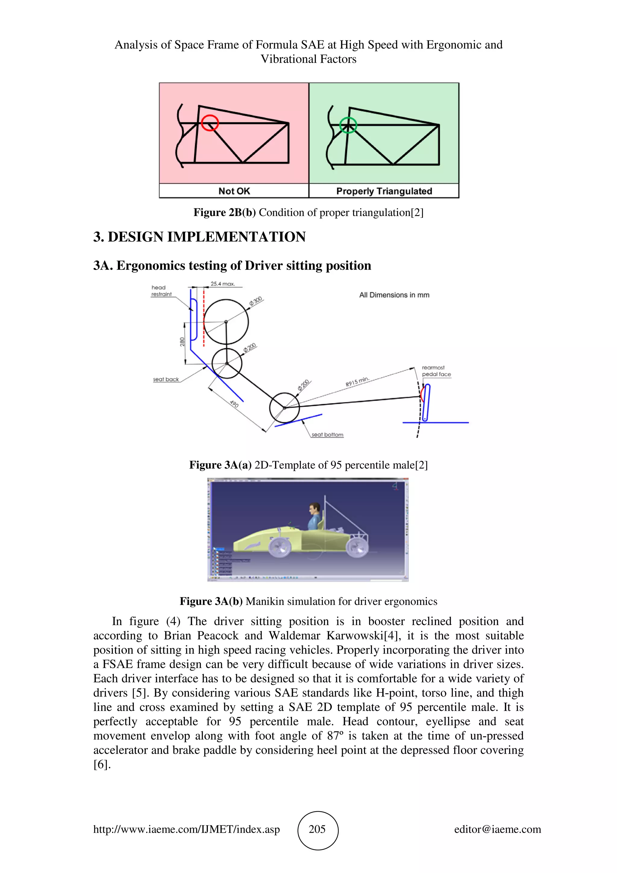ANALYSIS OF SPACE FRAME OF FORMULA SAE AT HIGH SPEED WITH ERGONOMIC AND ...